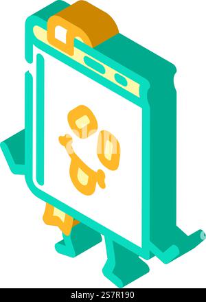 smart book character isometric icon vector illustration Stock Vector ...