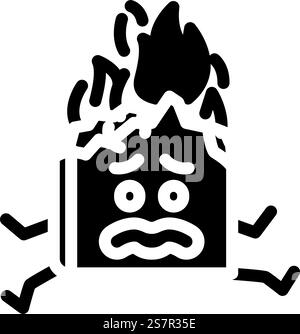 clever book character glyph icon vector illustration Stock Vector Image ...