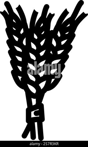 ear barley harvest line icon vector illustration Stock Vector Image ...