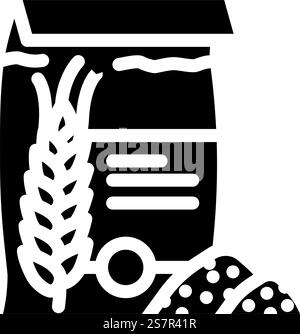 corn flour glyph icon vector illustration Stock Vector Image & Art - Alamy