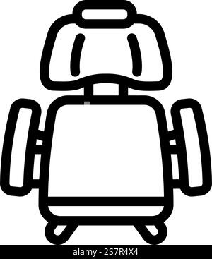 chair top view line icon vector illustration Stock Vector Image & Art ...