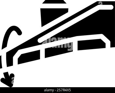 aileron adjustment aircraft glyph icon vector illustration Stock Vector ...