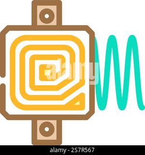 rf technology electronics icon color illustration Stock Vector Image ...