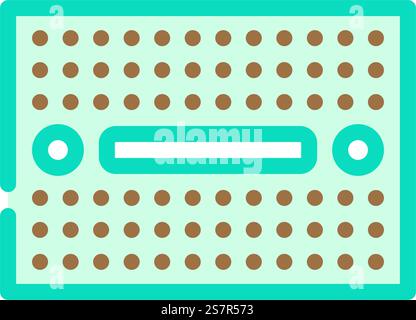breadboard prototyping electronics color icon vector illustration Stock Vector Image & Art - Alamy