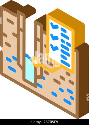water well testing hydrogeologist isometric icon vector illustration ...