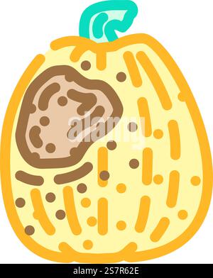 pumpkin rotten food color icon vector illustration Stock Vector Image ...