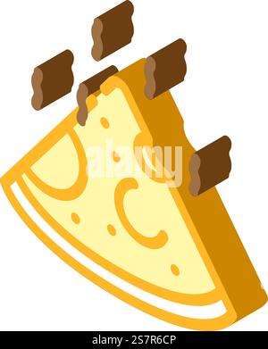Cheese dish icon isometric vector. Brazilian food. Acaraje food Stock ...