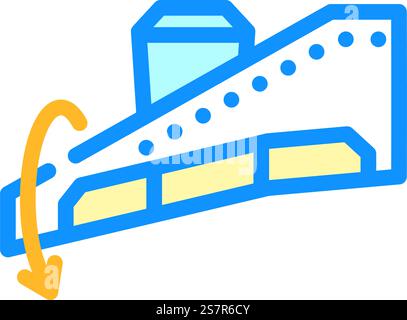 aileron adjustment aircraft color icon vector illustration Stock Vector ...