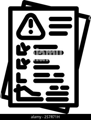 mitigation plan risk line icon vector illustration Stock Vector Image ...