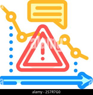 reduction risk icon color illustration Stock Vector Image & Art - Alamy