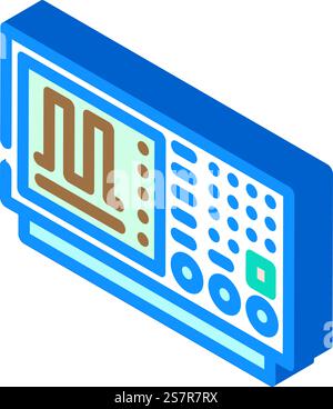 oscilloscope analysis electronics isometric icon vector illustration ...