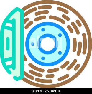 brake pad replacement car mechanic icon doodle illustration Stock ...