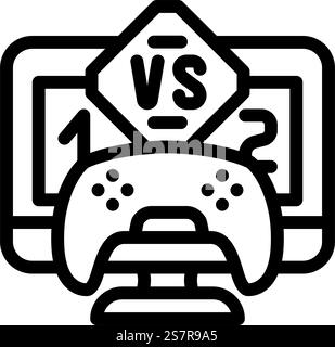 multiplayer games game development line icon vector illustration Stock ...