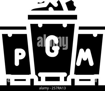 waste reduction green living icon doodle illustration Stock Vector ...