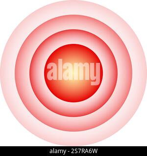 Heart pain red mark on black outline silhouette of men body, detailed ...