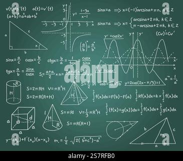 Mathematical geometric formulas abstract background Stock Vector Image ...