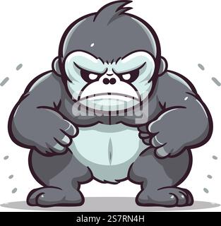 Gorilla Crying Cartoon Vector Illustration Stock Vector Image & Art - Alamy