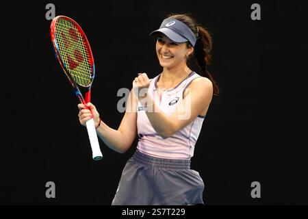Eva Lys of Germany celebrates winning a point against Suzan Lamens of ...