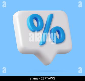 3d Symbol percentage icon message bubble Stock Vector Image & Art - Alamy
