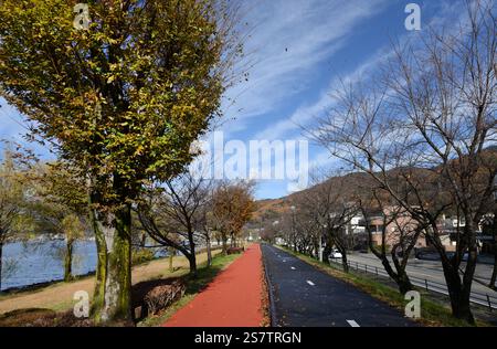 Lake Suwa in Nagano prefecture in Japan Stock Photo - Alamy