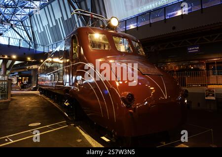 A JNR Class EF55 locomotive displayed at the Railway museum in Omiya, Saitama, Japan Stock Photo ...