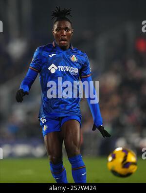 Chrisantus Uche of Getafe CF in action during the Spanish league, La ...