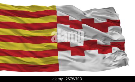 Hamont Achel City Flag On Flagpole, Belgium, Isolated On White ...
