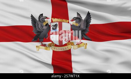 Perth City Flag, Country Australia, Closeup View Stock Photo - Alamy