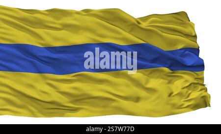 Ottignies Lln City Flag On Flagpole, Belgium, Isolated On White ...