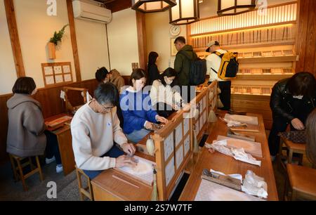 Wood works handicraft workshop on Kanetsuki street in Kawagoe, Japan ...
