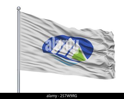 Hakusan City Flag, Japan, Ishikawa Prefecture, Closeup View Stock Photo ...