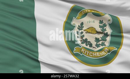 Kitchener City Flag, Country Canada, Ontario Province, Isolated On ...