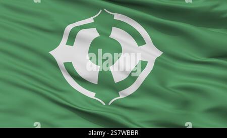 Matsudo City Flag, Japan, Chiba Prefecture, Closeup View Stock Photo ...