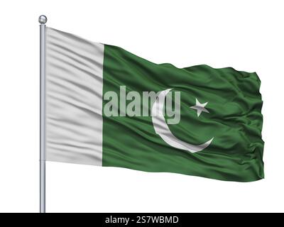 Pakistan Naval Ensign Flag, Isolated On White Background Stock Photo ...