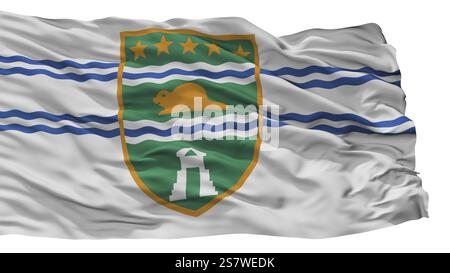 Surrey City Flag, Canada, British Columbia Province, Isolated On White ...