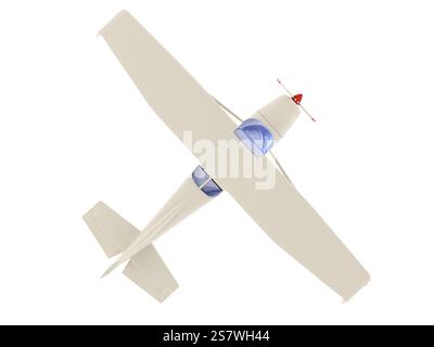 Isolated small airplane over white background Stock Photo - Alamy