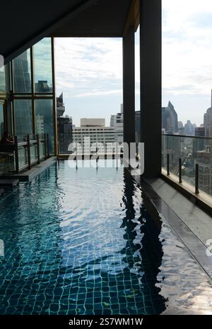 The rooftop swimming pool at the Solaria Nishitetsu hotel on Sukhumvit ...