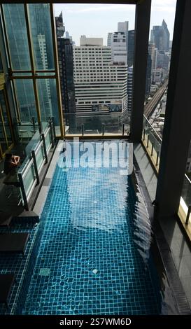 The rooftop swimming pool at the Solaria Nishitetsu hotel on Sukhumvit ...