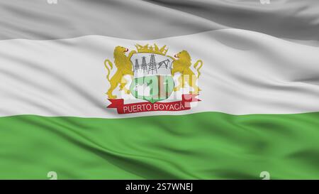 Puerto Boyaca City Flag, Colombia, Boyaca Department, Isolated On White ...