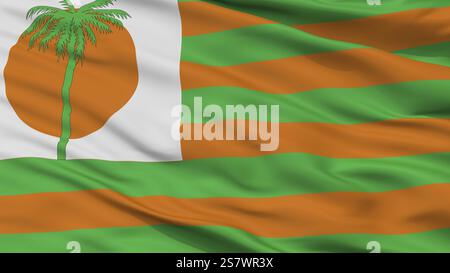 Fuente De Oro City Flag On Flagpole, Country Colombia, Meta Department ...