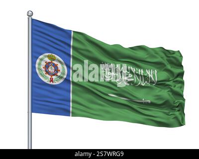 Naval Ensign Of Saudi Arabia Flag, Closeup View Stock Photo - Alamy