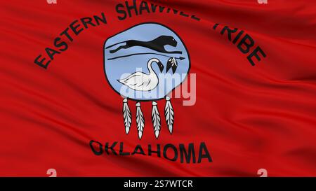 Eastern Shawnee Tribe Of Oklahoma Indian Flag, Isolated On White ...