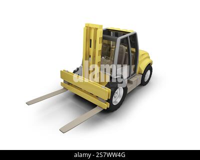 Isolated heavy fork machine on white background Stock Photo - Alamy
