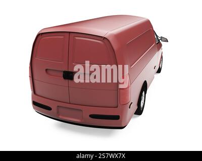Isolated future cargo van front view over white background Stock Photo ...