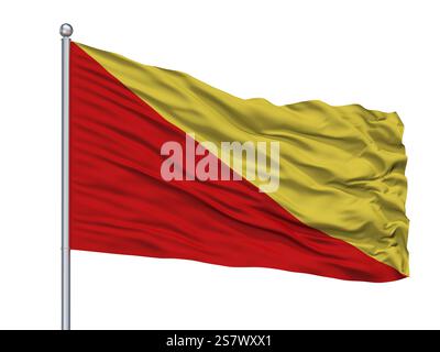Palermo City Flag, Italy, Isolated On White Background Stock Photo - Alamy