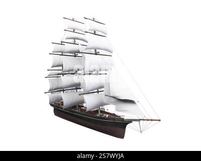 isolated classic boat on white background Stock Photo - Alamy