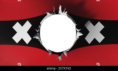 Amsterdam flag ripped apart Stock Photo - Alamy