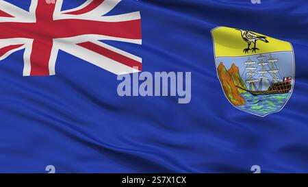 Flag of the British Overseas Territory of the Saint Helen Island on a ...