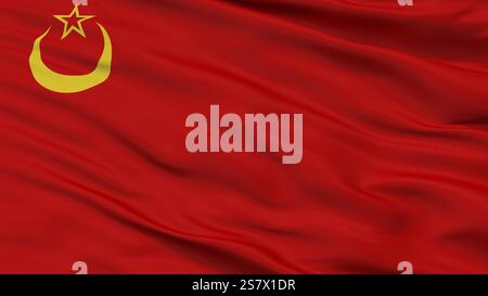 Union Of Islamic Soviet Republics Flag isolated on white background. 3d ...