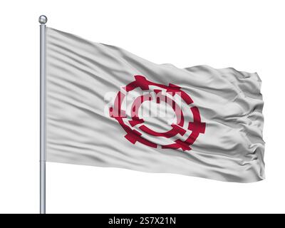 Misato City Flag, Country Japan, Saitama Prefecture, Isolated On White ...